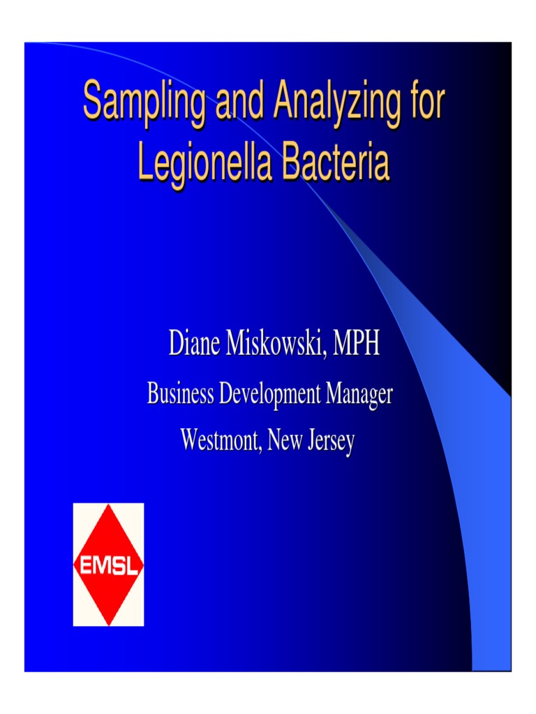 Legionella Sampling and Analysis Methods | PDF | Drinking Water ...