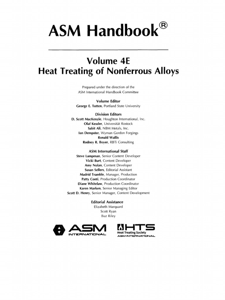 Asm Handbook PDF | PDF | Heat Treating | Alloy