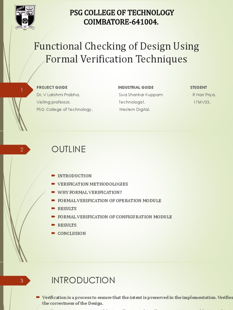 Functional Checking of Design Using Formal Verification Techniques | PDF | Flash Memory | Formal ...