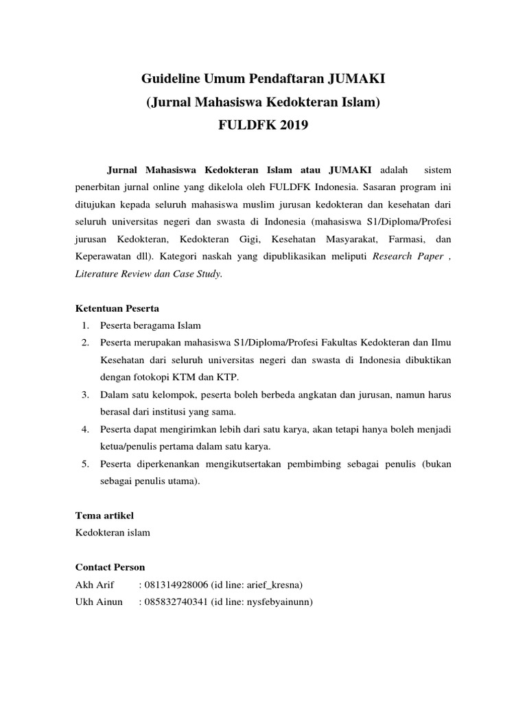 Contoh Guideline Pembuatan Jurnal | PDF