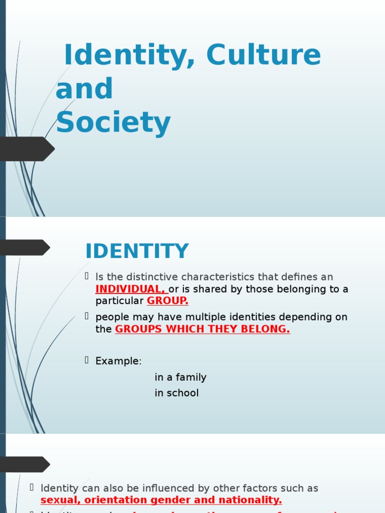 Identity Culture and Society | PDF | Deviance (Sociology) | Socialization