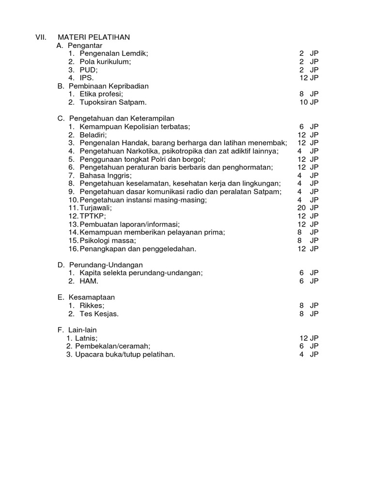Materi Pelatihan Satpam | PDF