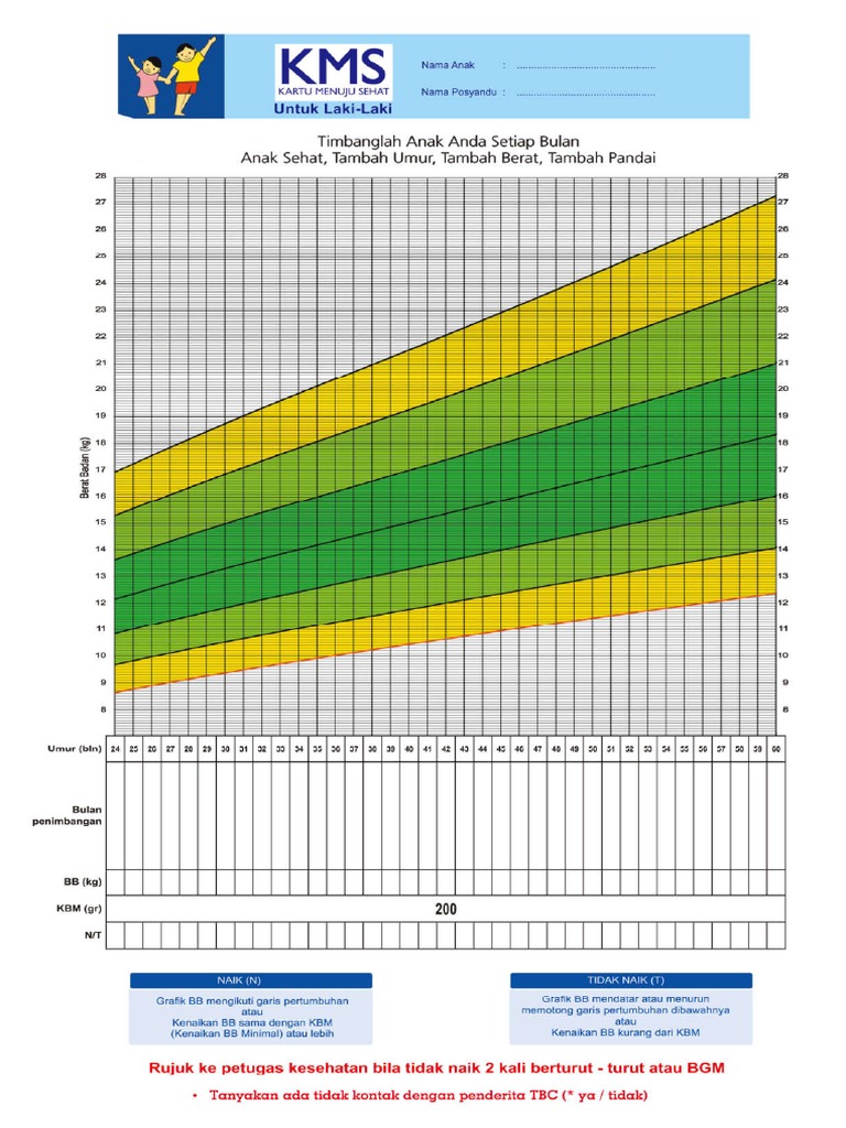 Kartu Menuju Sehat KMS-A4 | PDF