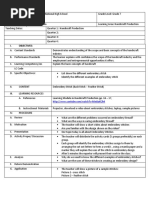 Lesson Plan TLE | PDF | Sewing | Sewing Machine