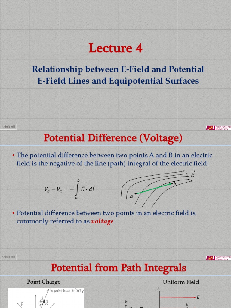 04 - Potential Difference - Gradient.Equipotential Surfaces | PDF ...
