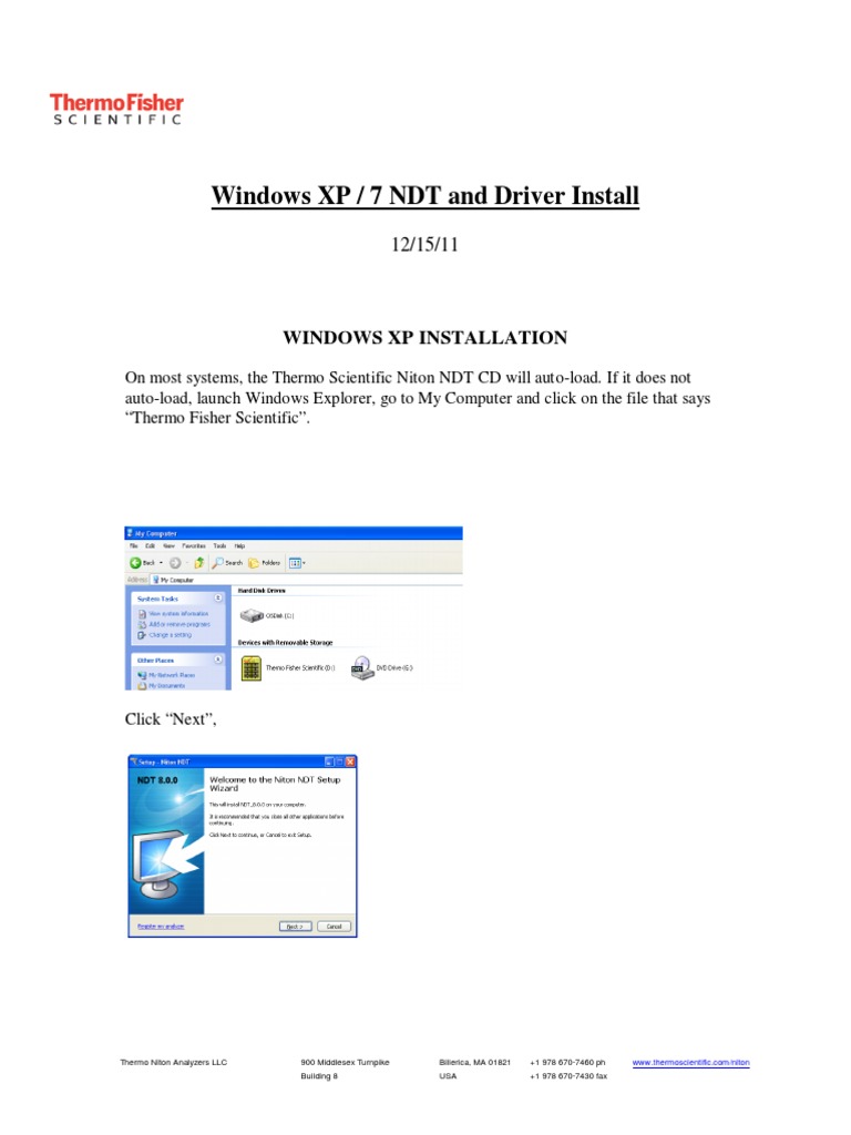 Windows XP / 7 NDT and Driver Install | PDF | Device Driver | Microsoft Windows