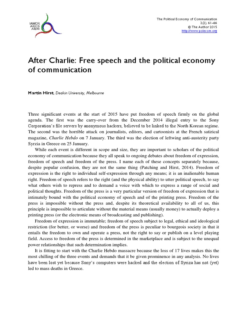 Hirst - After Charlie V1-Libre | PDF | Freedom Of The Press | Journalism