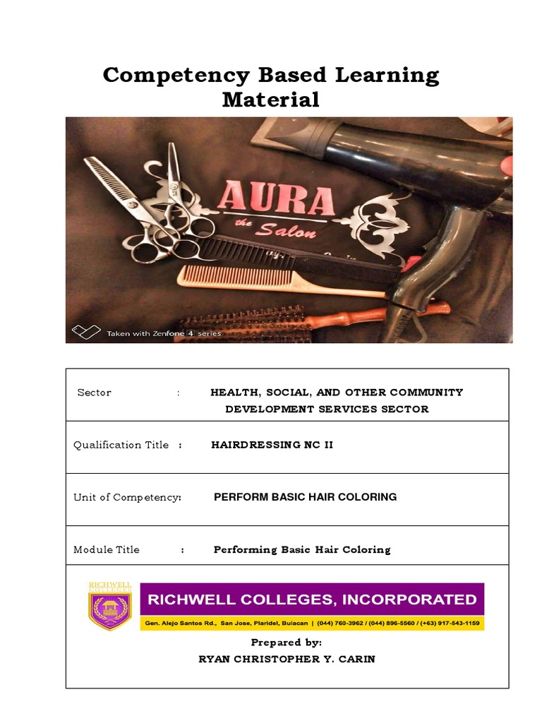 Hairdressing NC II: Basic Coloring Module | PDF | Bedding | Bed