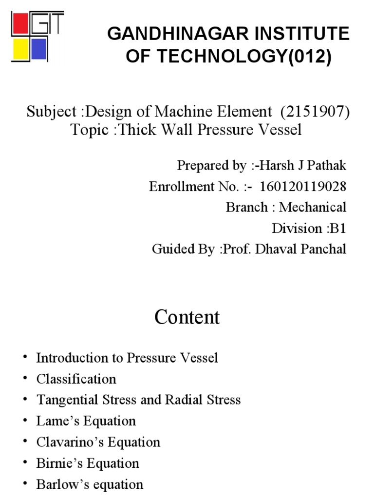 Lame's Equation for Thick Cylinders | PDF | Stress (Mechanics ...