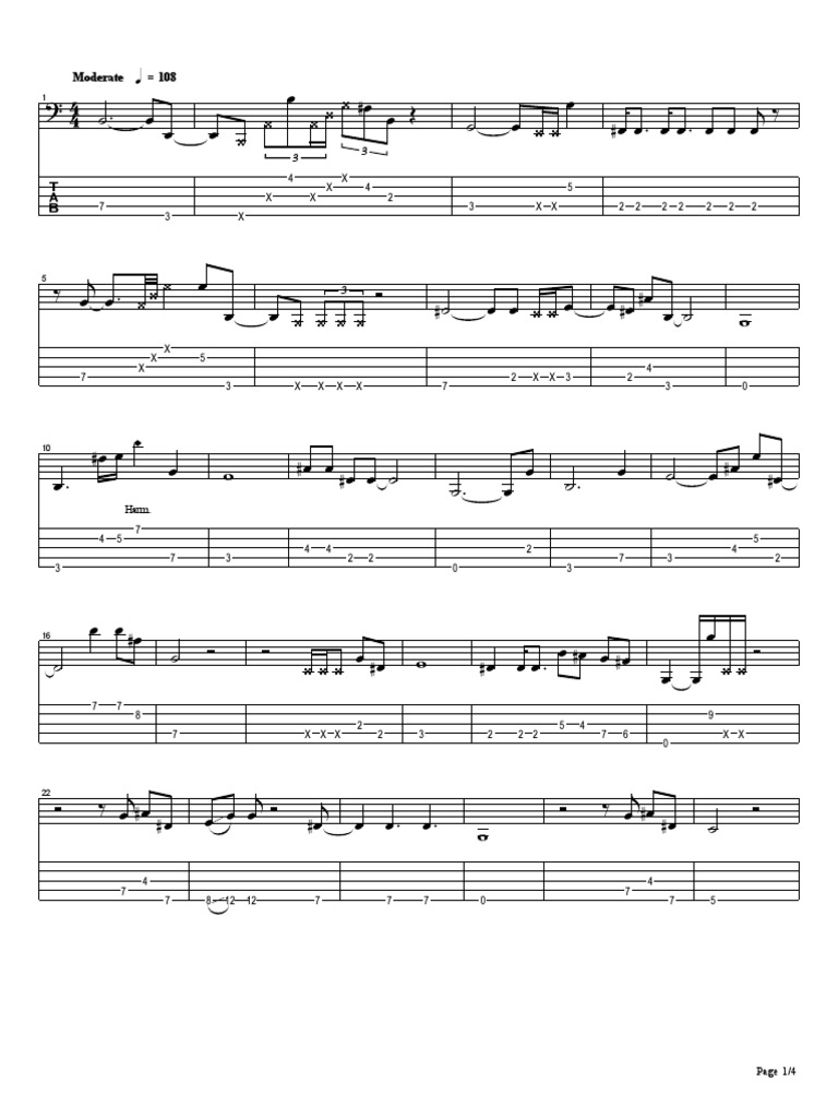 G.O.A.T. Polyphia Bass Tab PDF | PDF