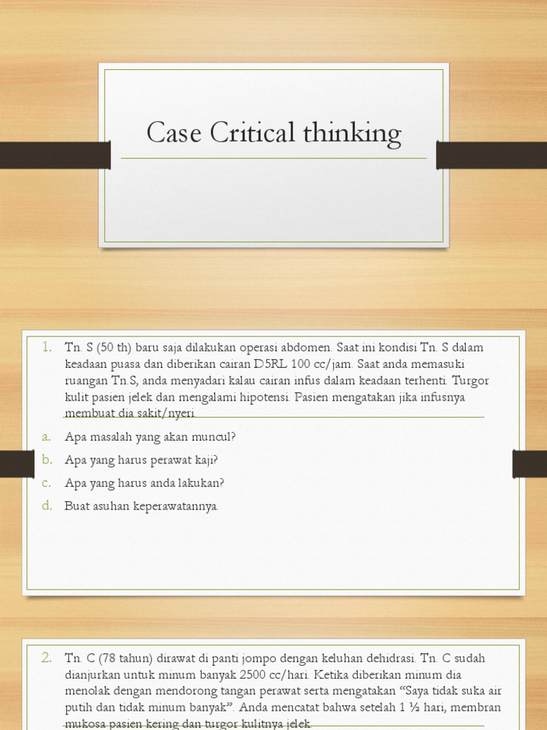 Case Critical Thinking | PDF