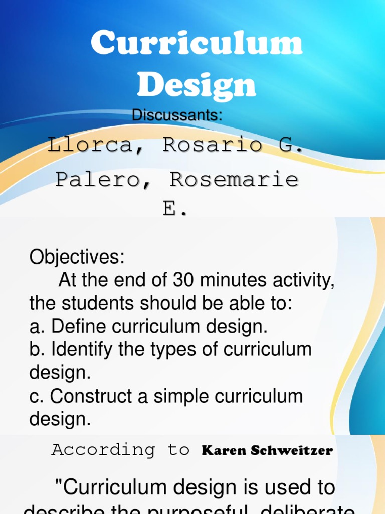 Curriculum Design | PDF | Curriculum | Learning Styles