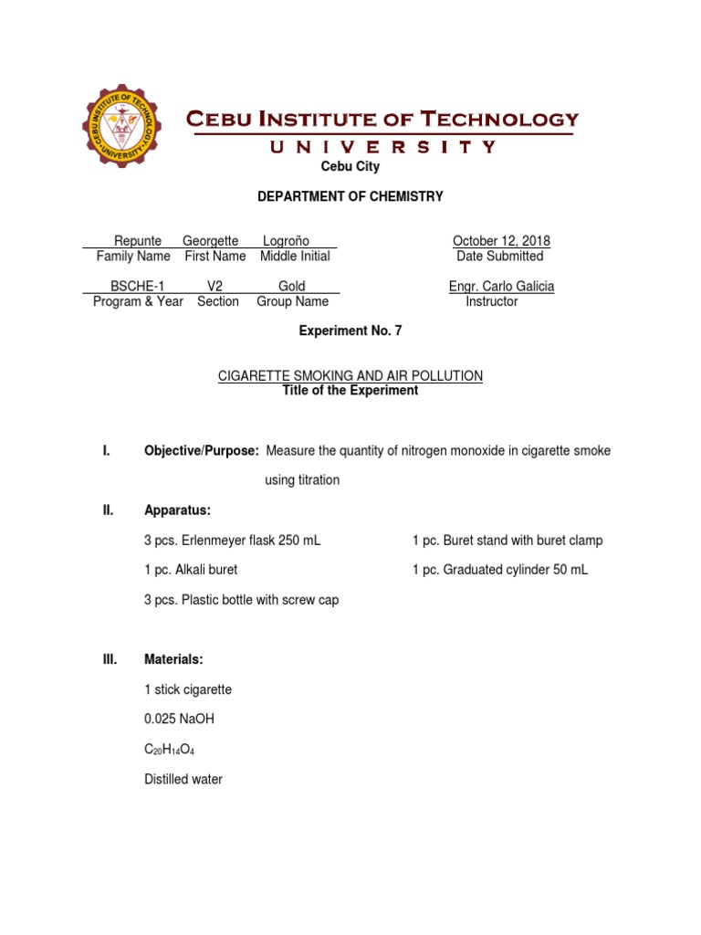 Quantifying Nitrogen Monoxide Emissions from Cigarette Smoke Through ...
