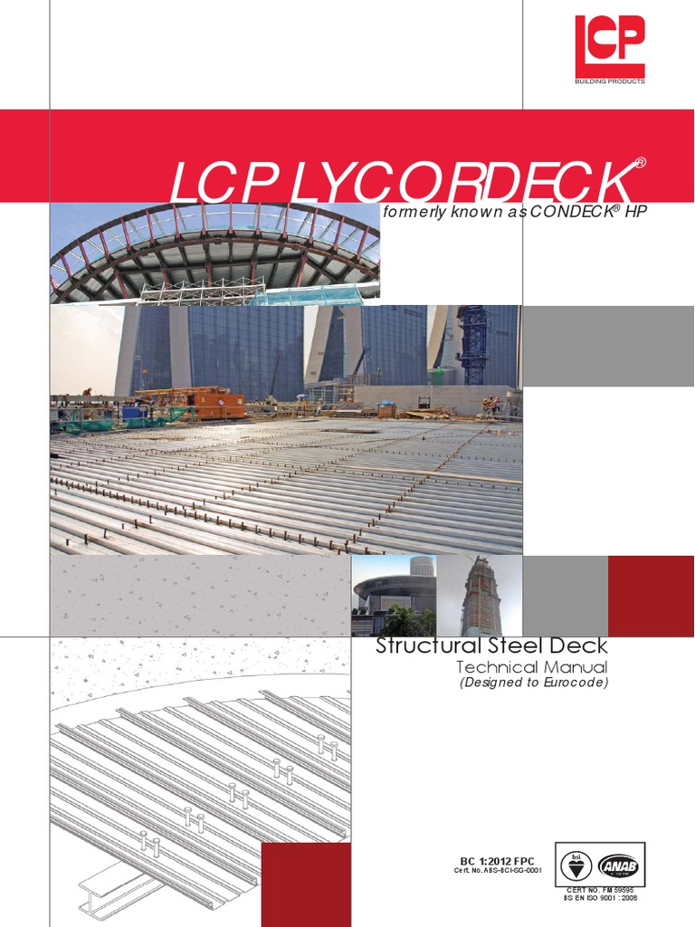 LCP Lycordeck: Structural Steel Deck | PDF | Bending | Concrete
