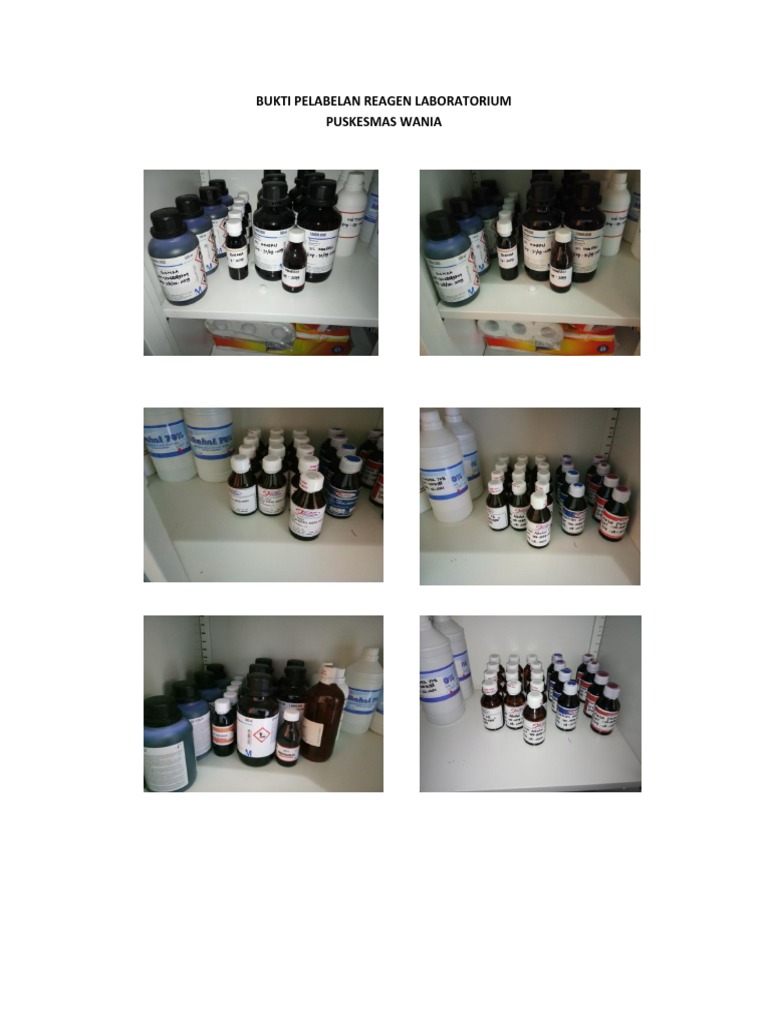 Bukti Pelabelan Reagen Laboratorium | PDF
