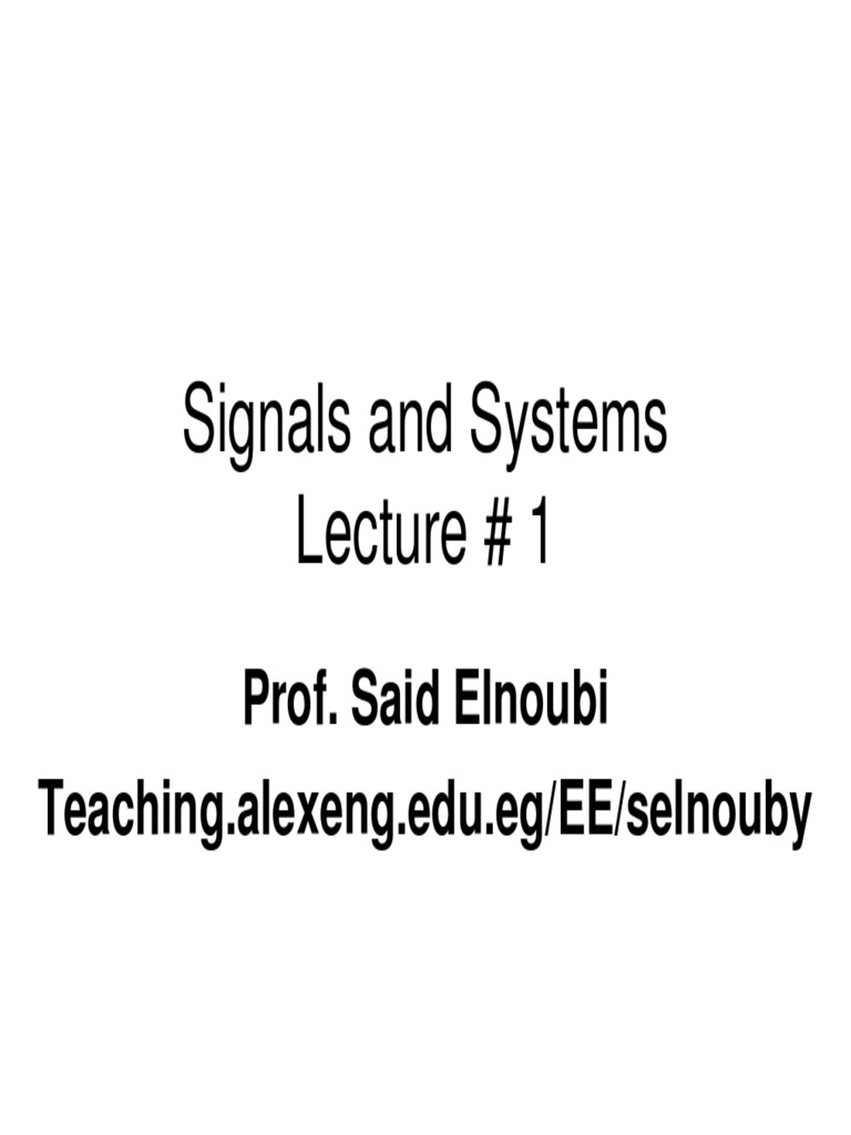 Signals And System Pdf Discrete Time And Continuous Time Signal