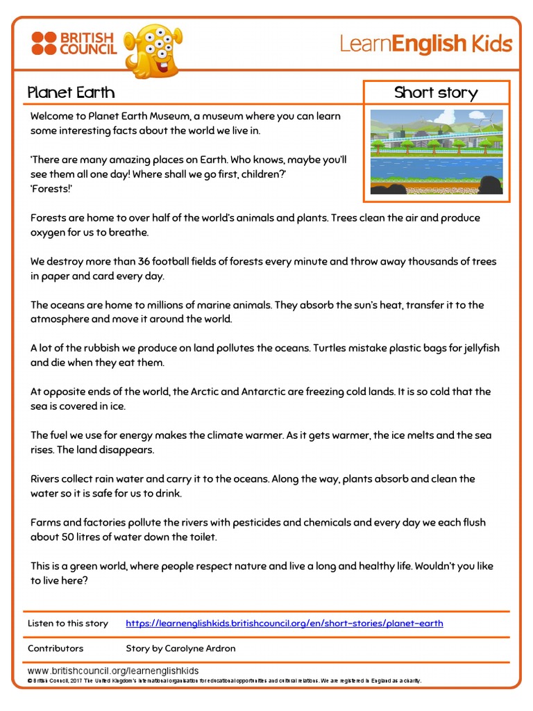 Planet Earth Short Story: Listen To This Story Contributors Story by ...