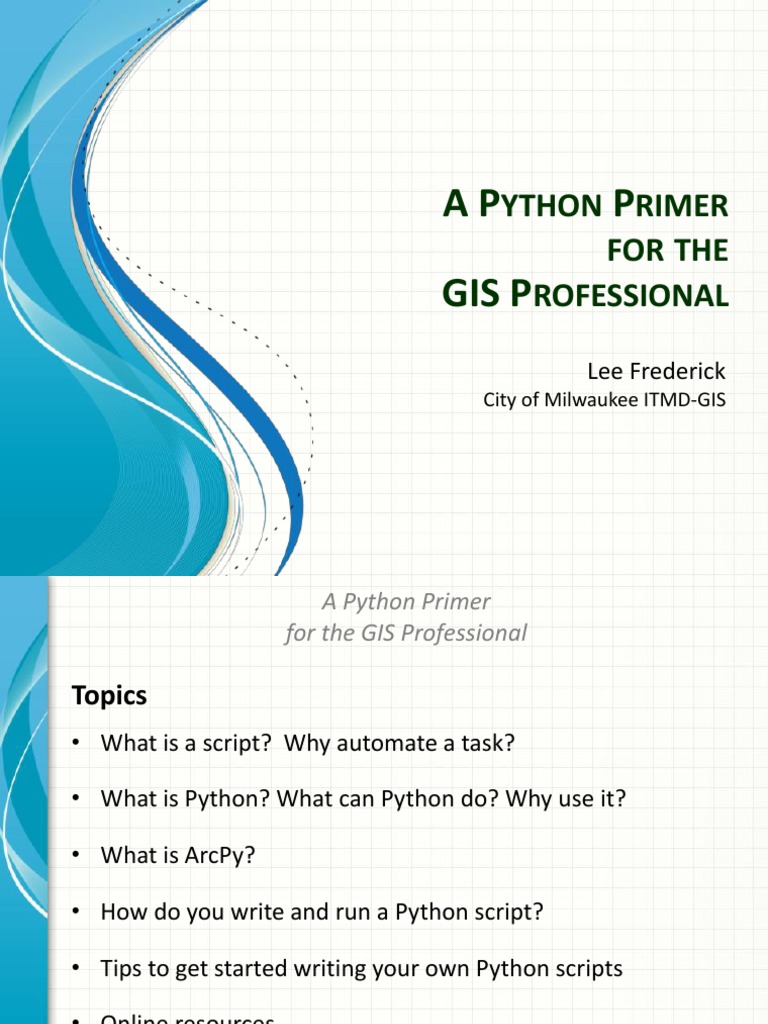 AP P Gis P: Ython Rimer FOR THE Rofessional | Download Free PDF | Arc Gis | Esri