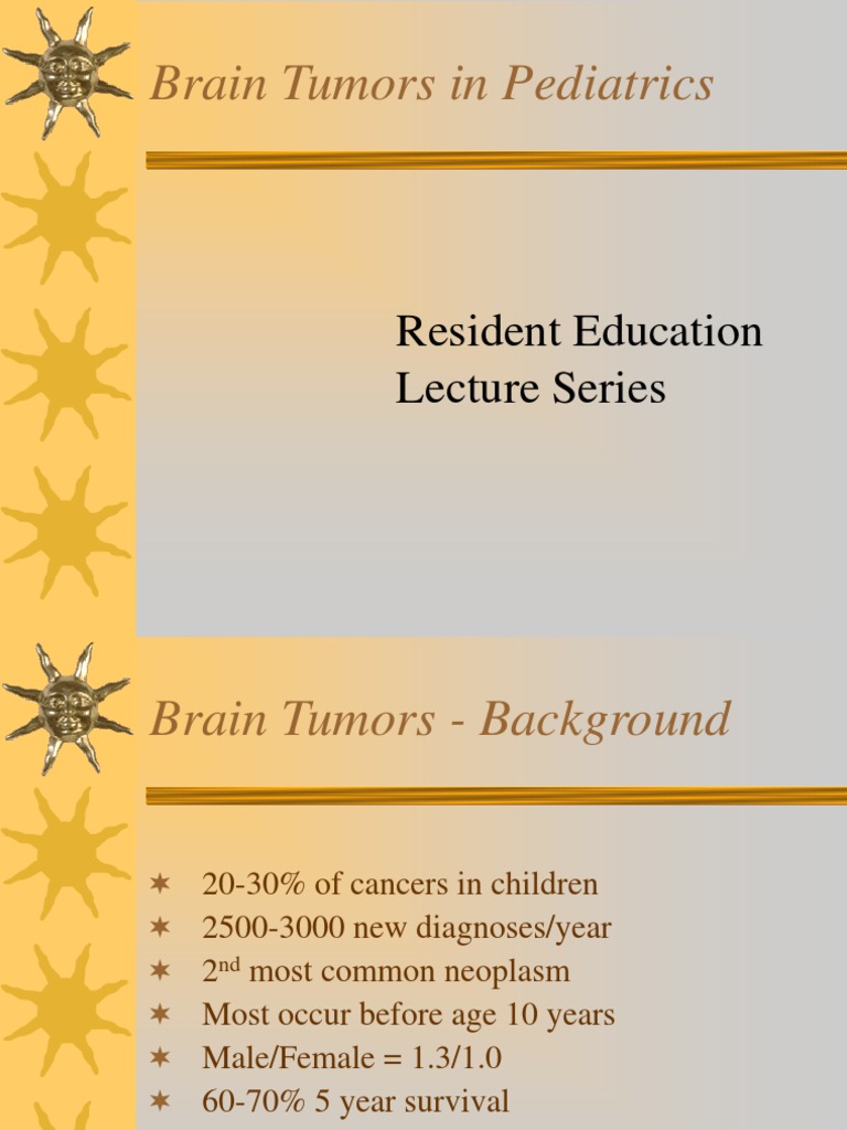 Pediatric Brain Tumors Overview | PDF | Brain Tumor | Glioma