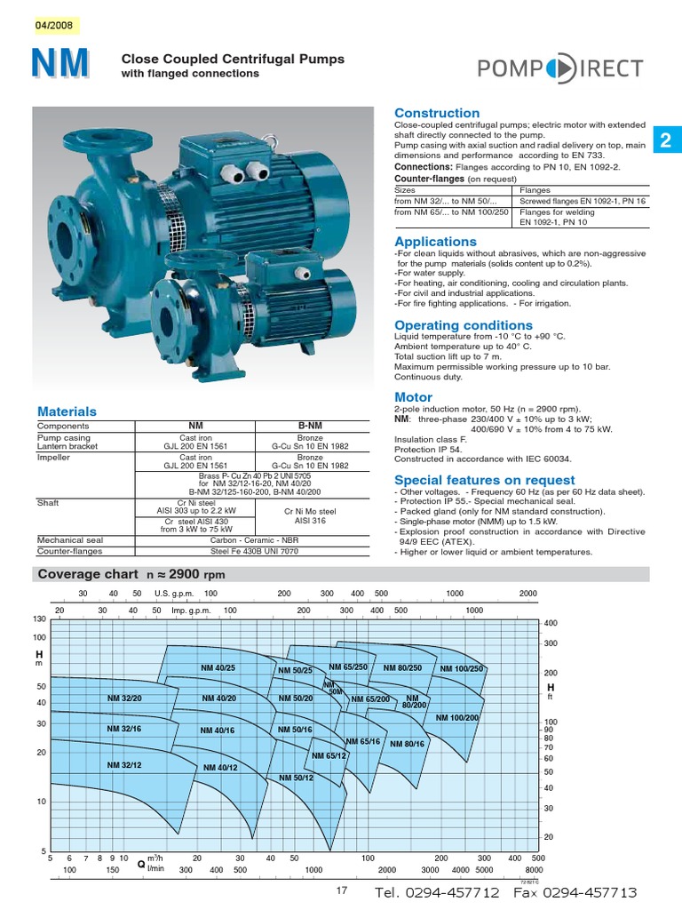 Calpeda Water Pump | PDF | Pump | Mechanical Engineering