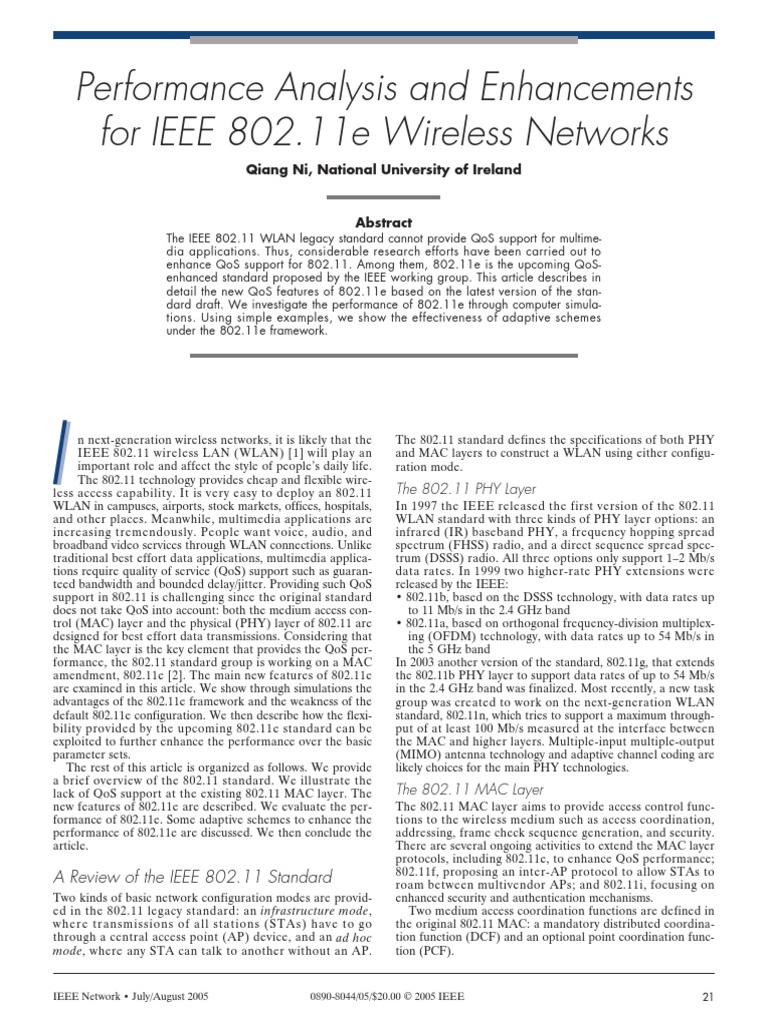 DCF and PCF With QoS | PDF | Ieee 802.11 | Wireless Networking