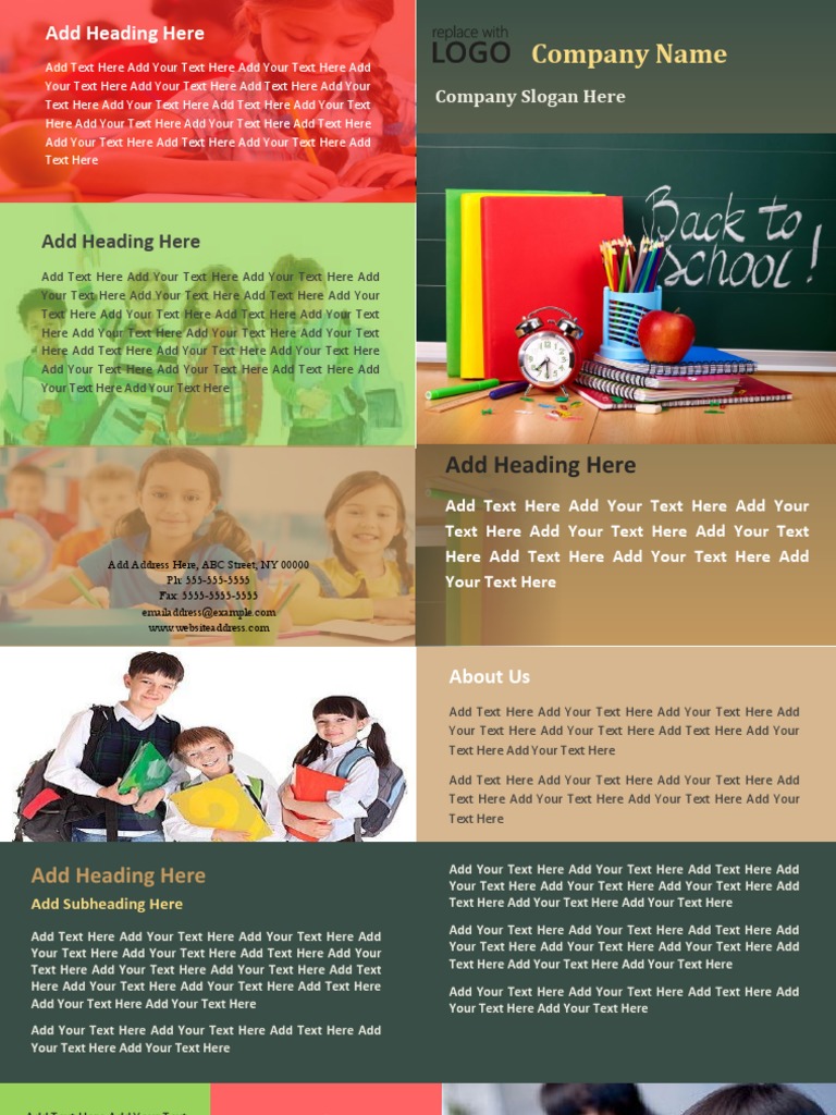 Back To School Brochure Template | PDF