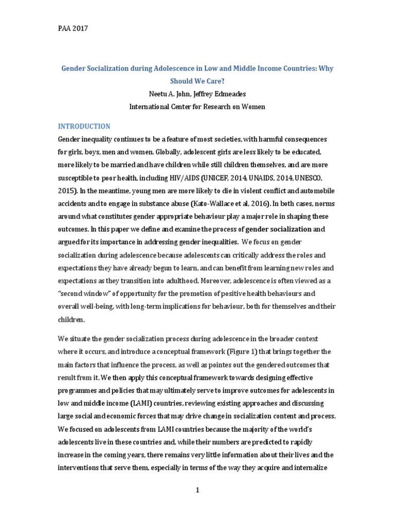 Gender Socialization | PDF | Socialization | Gender