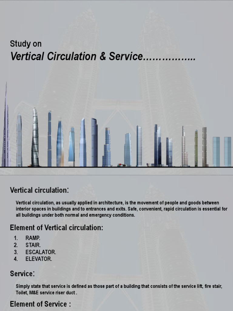 Vertical Circulation & Service ..: Study On | PDF | Ventilation ...