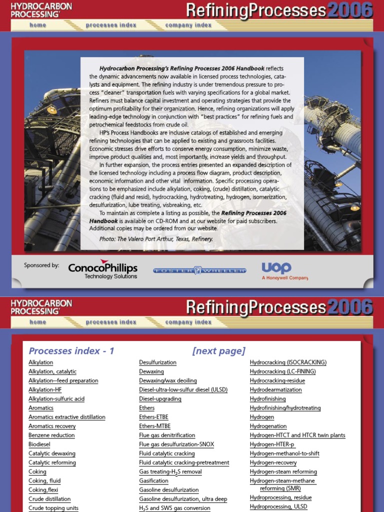 Refinery Process | PDF | Cracking (Chemistry) | Oil Refinery