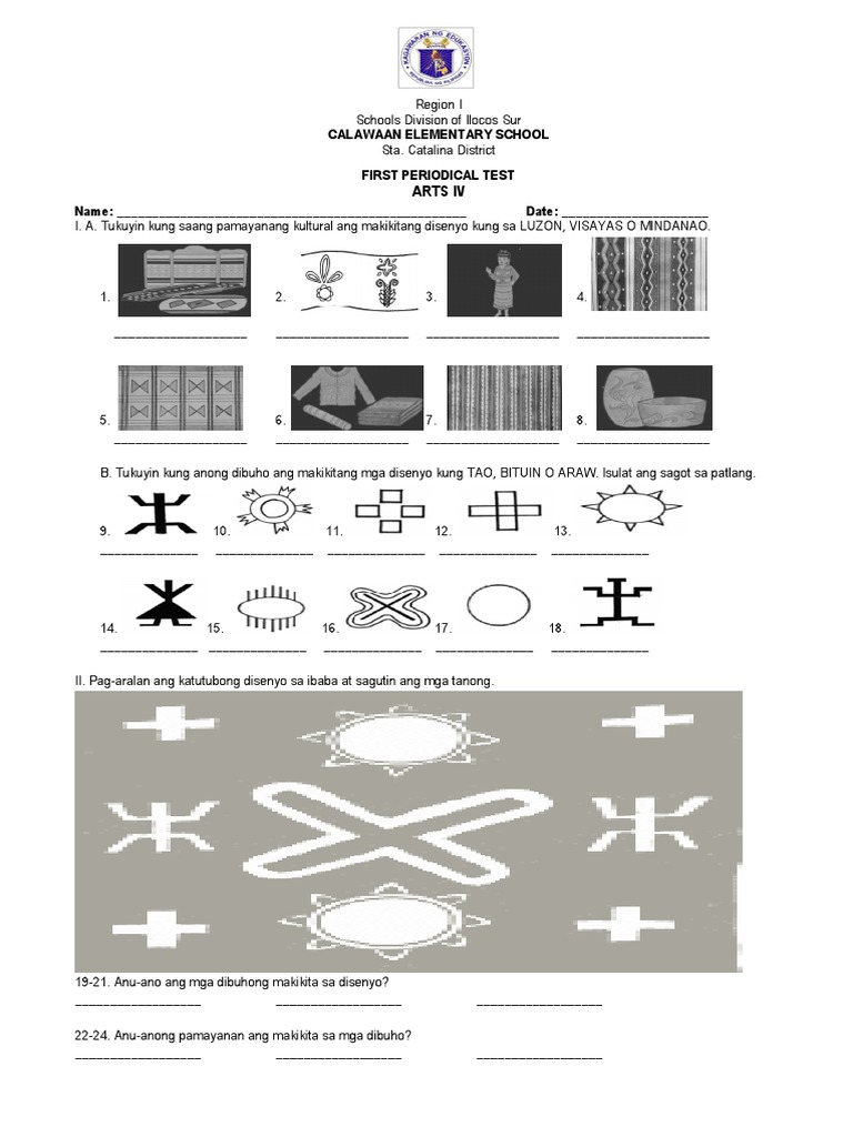 First Periodical Test Arts IV | PDF