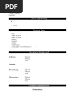Military Personnel Profile Form | PDF