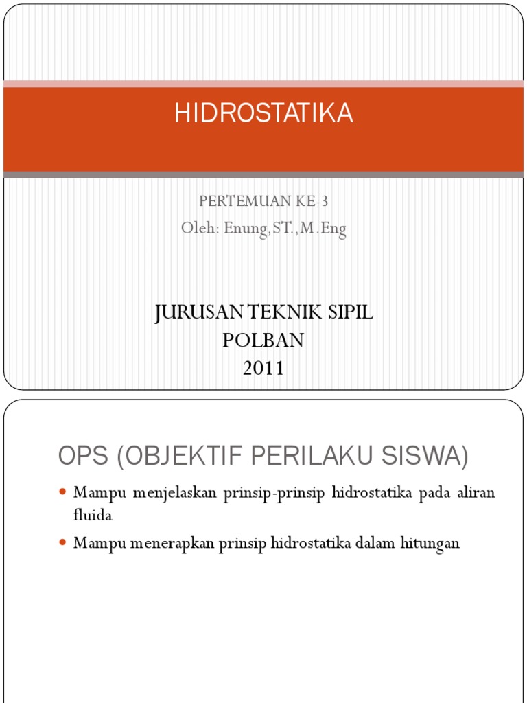 Hidrostatika PDF | PDF