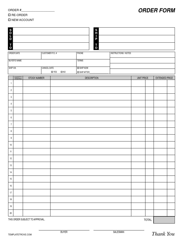Form Orderan Sales | PDF