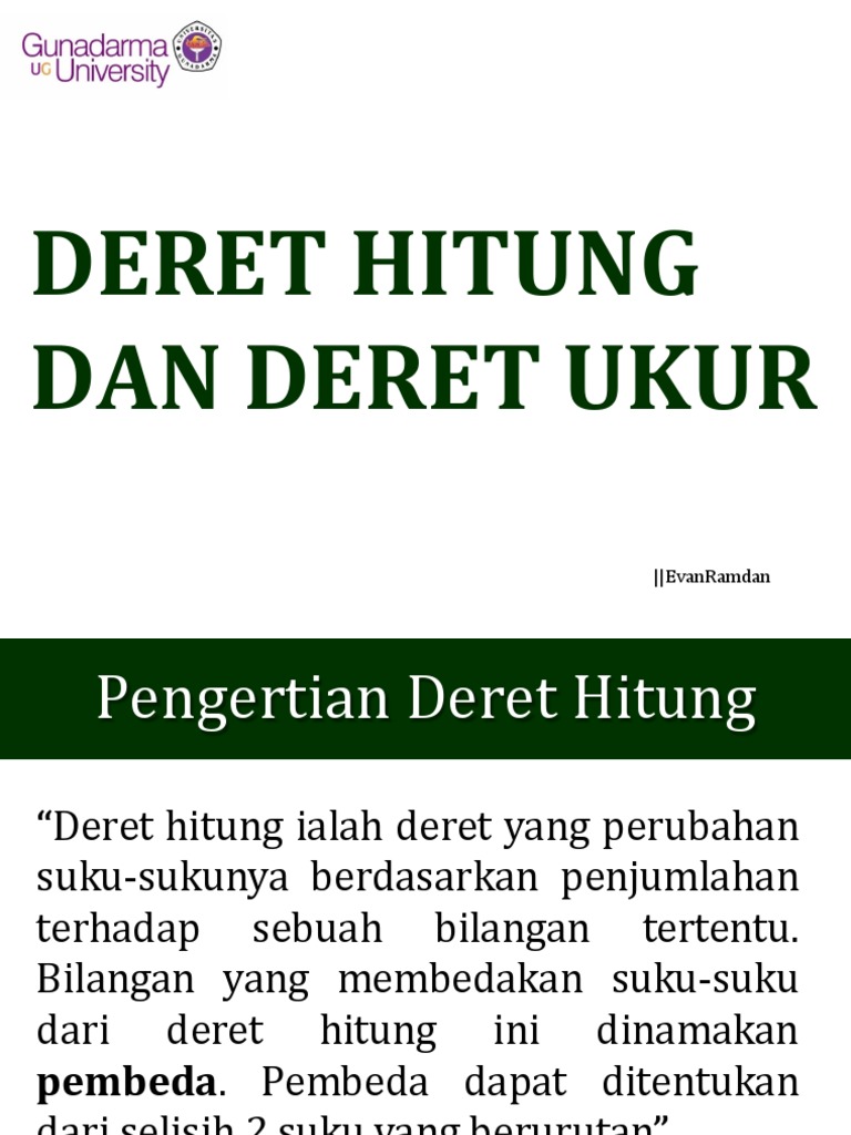Deret Hitung | PDF