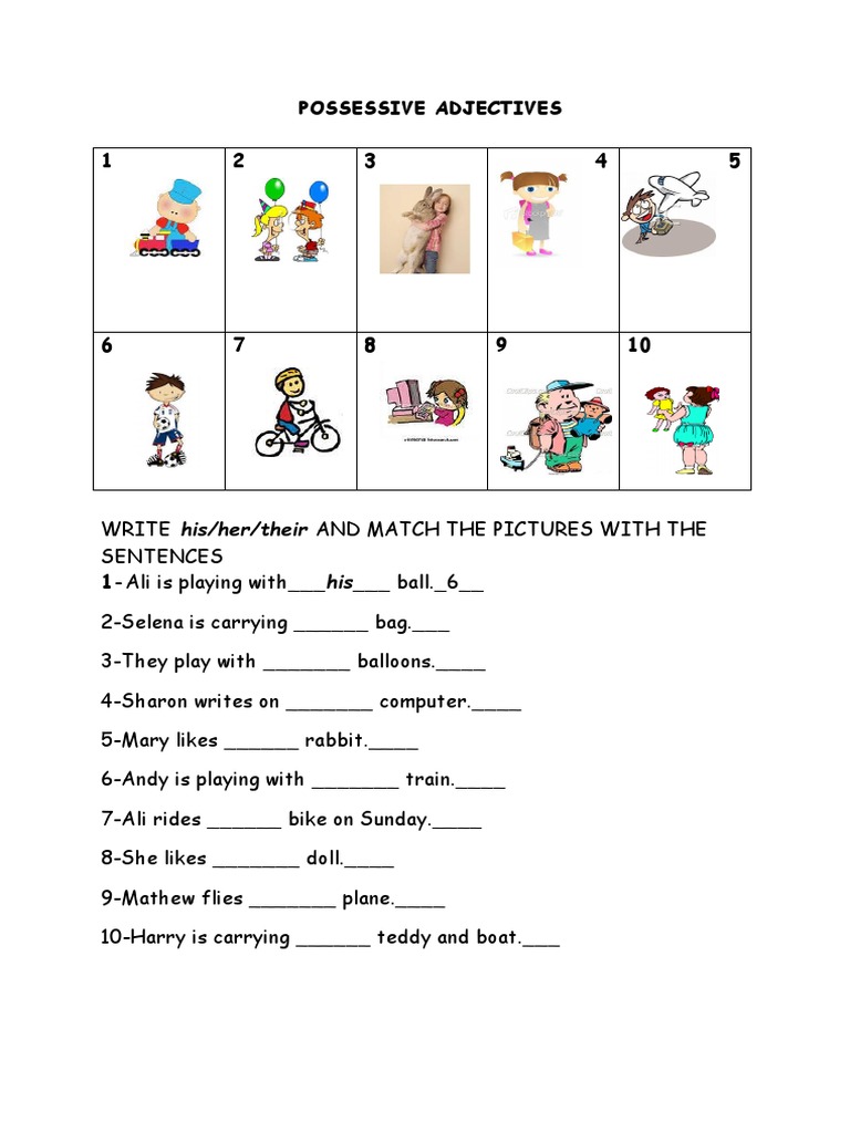 Possessive Adjectives Fun Activities | PDF