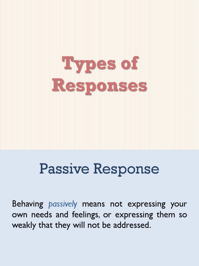 Types of Responses | PDF