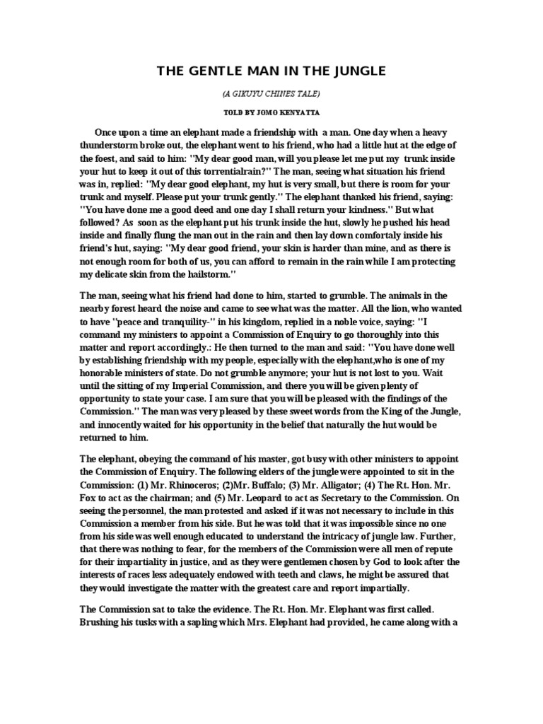 Gentleman in The Jungle | PDF | Elephant
