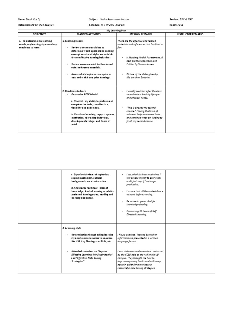 Determine PEEK Model | Download Free PDF | Learning Styles | Learning