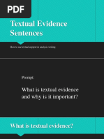 Sentence Starters To Introduce Evidence | PDF