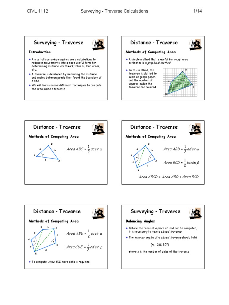 Surveying Traverse PDF | PDF | Surveying | Latitude