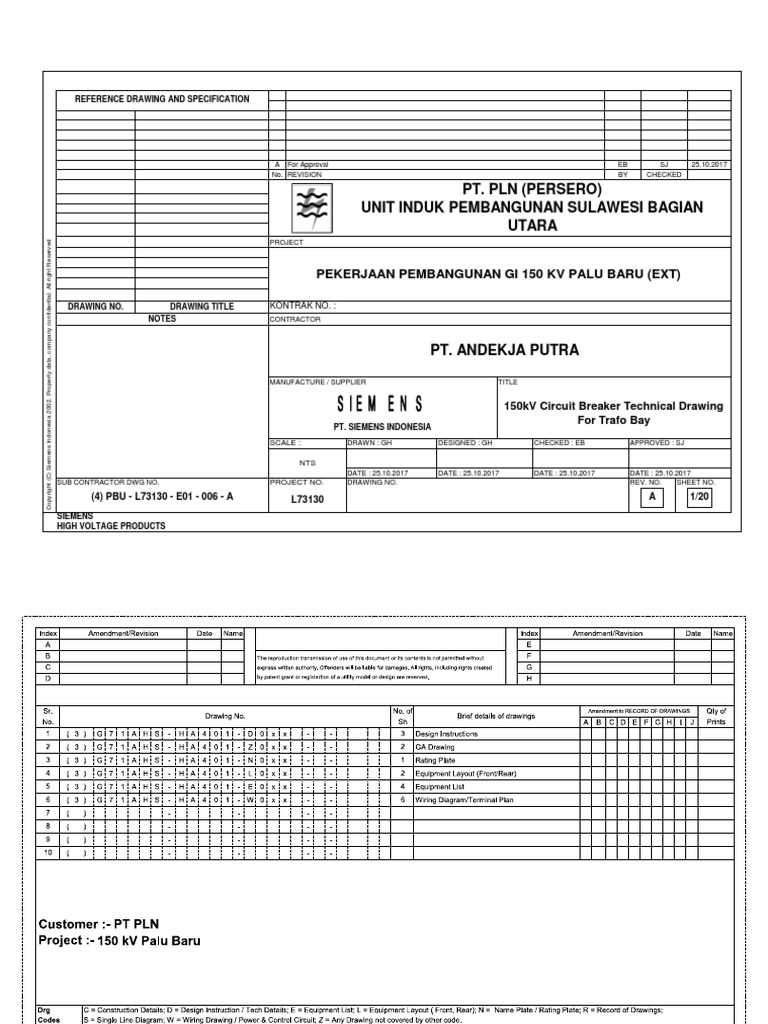 PBU-L73130-E03-008-A - 150kV CB Tech. Drawing | PDF | Insulator ...