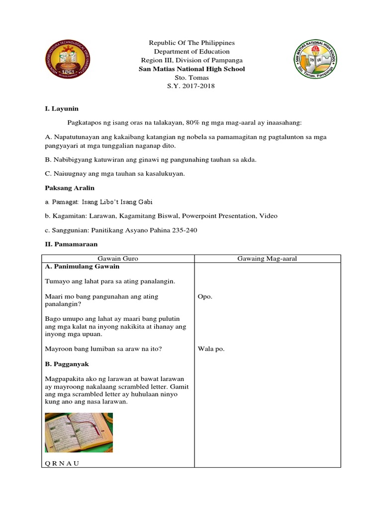 Banghay Aralin Final | PDF