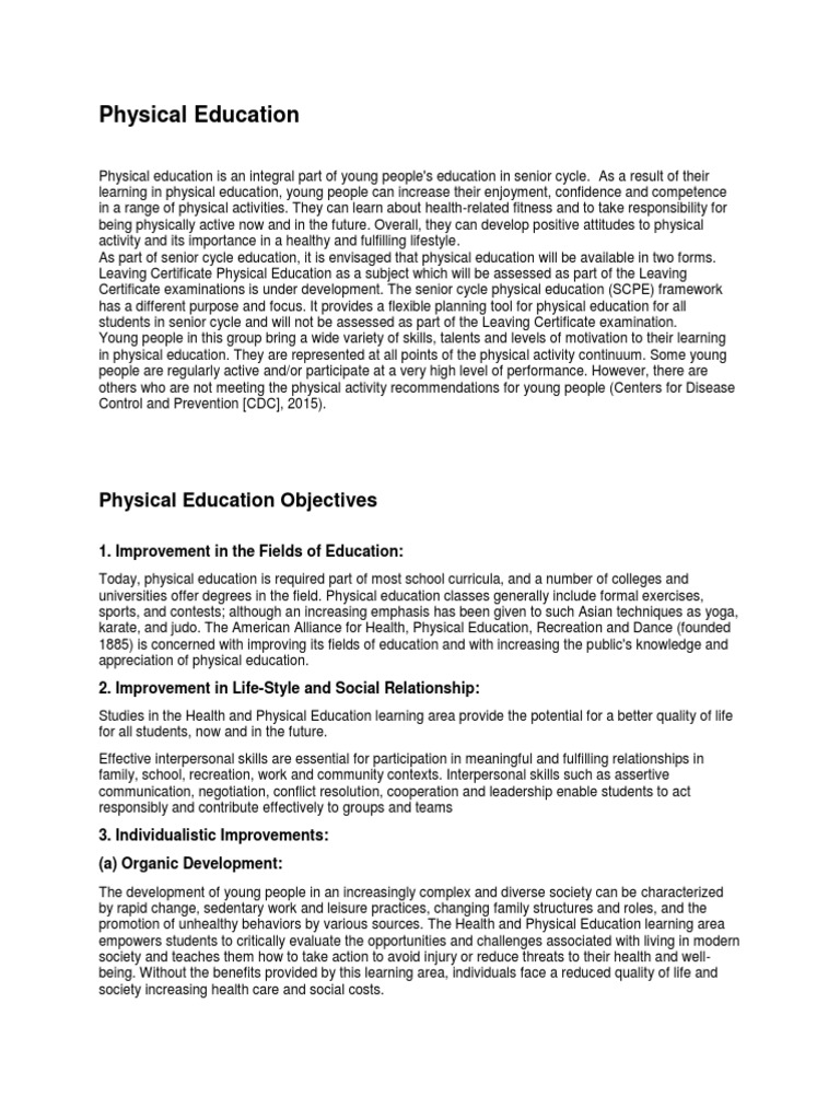 Physical Education | PDF | Physical Fitness | Physical Education