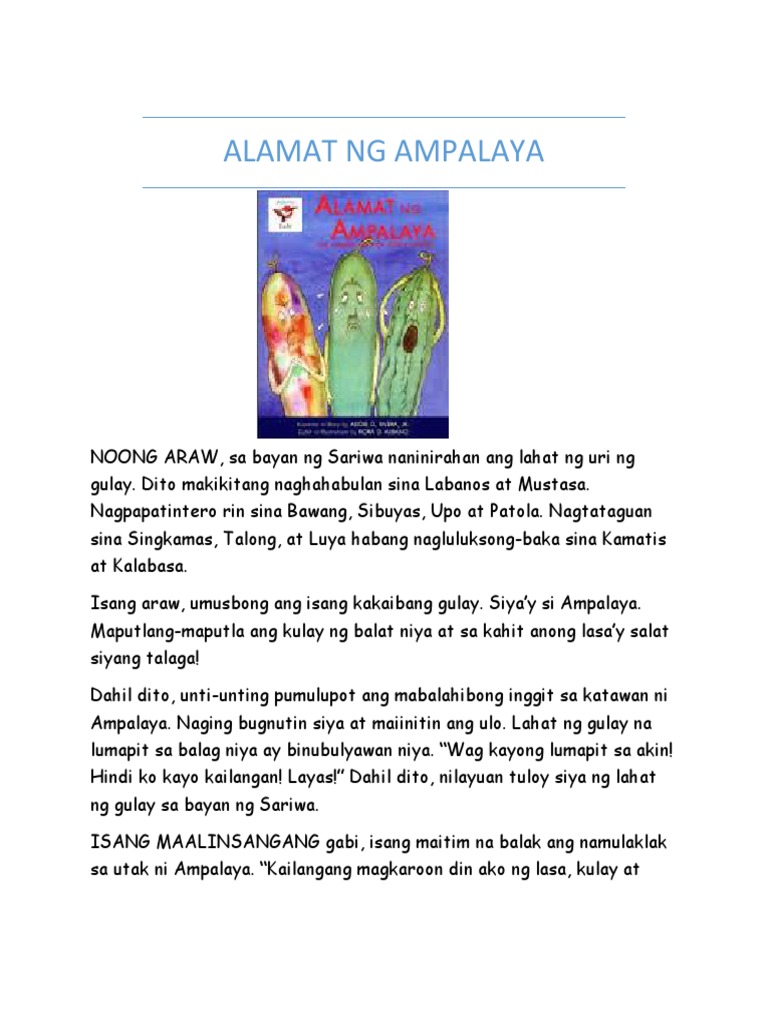Alamat NG Ampalaya | PDF