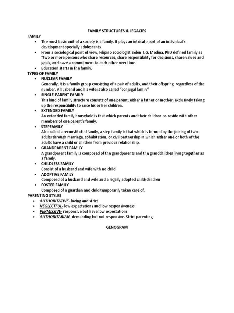 Family Structures & Legacies Family | PDF | Family | Social Group