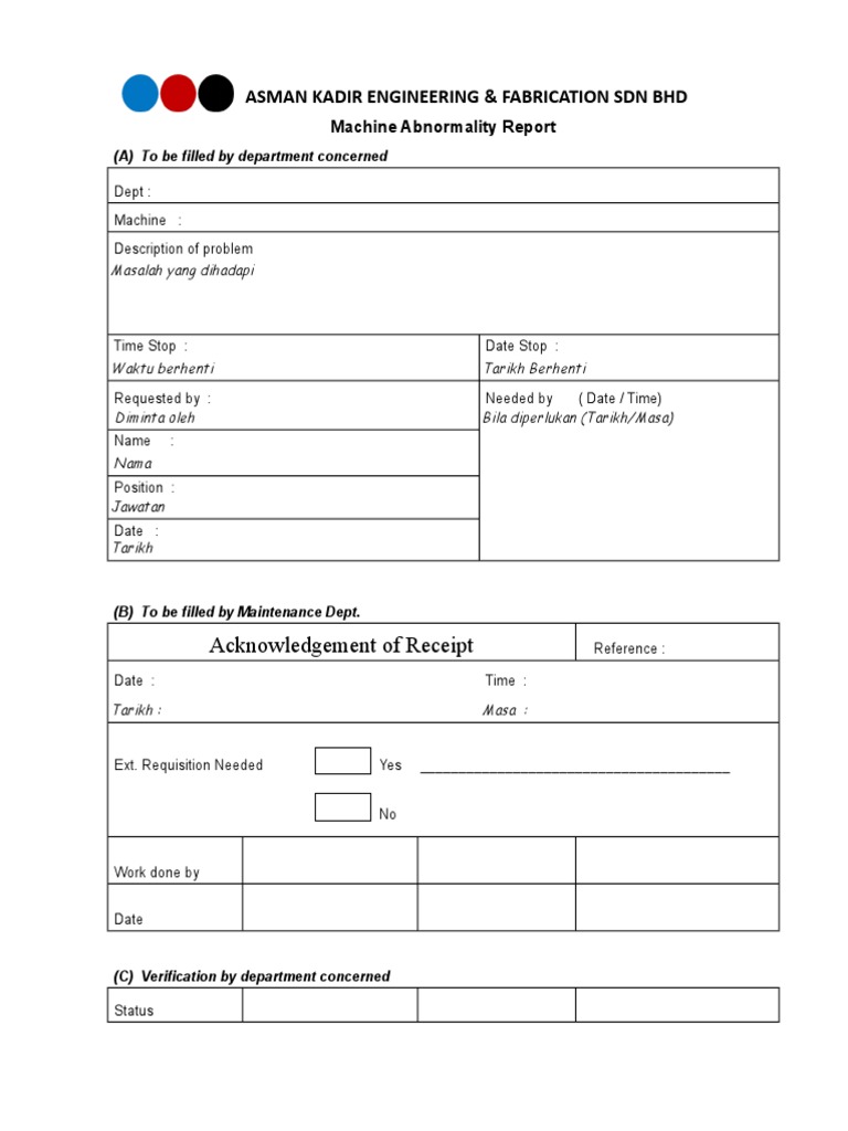 F16 Machine Abnormality Report | PDF