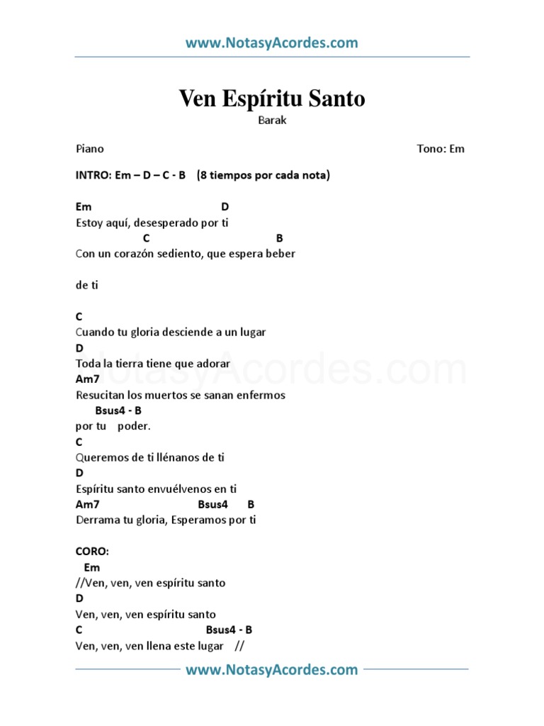 Ven Espiritu Santo Barak PDF | PDF