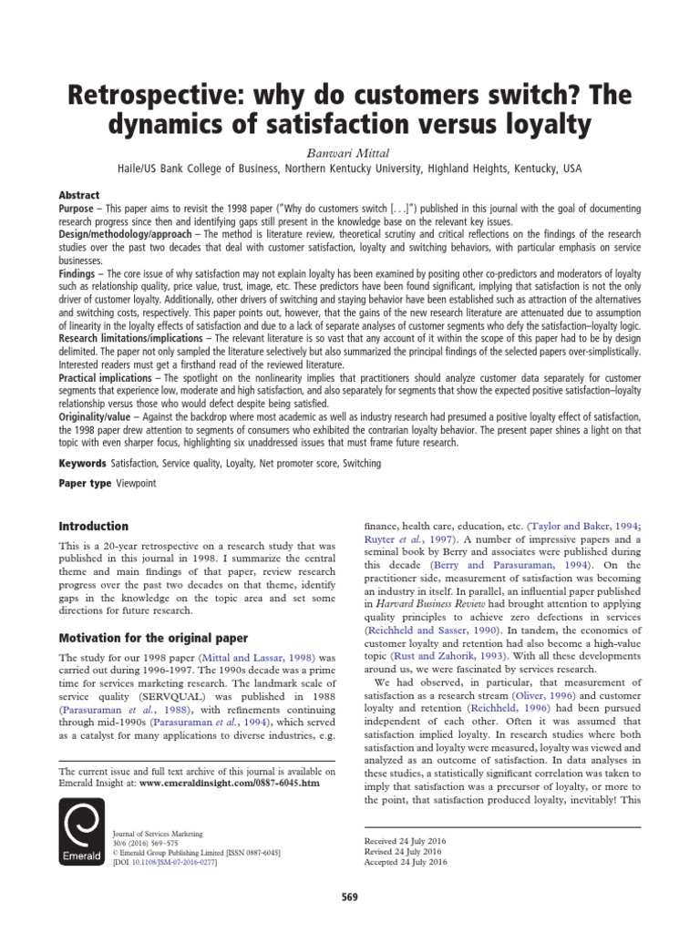 Retrospective Why Do Customer | PDF | Customer Satisfaction | Marketing