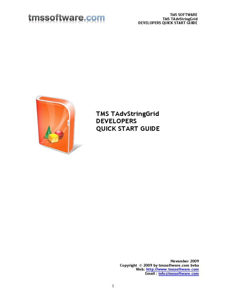 TMS TAdvStringGrid Quick Start | PDF | Zip (File Format) | Component Based Software Engineering