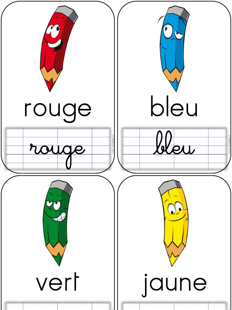 Flashcards Les Couleurs 2 PDF | PDF